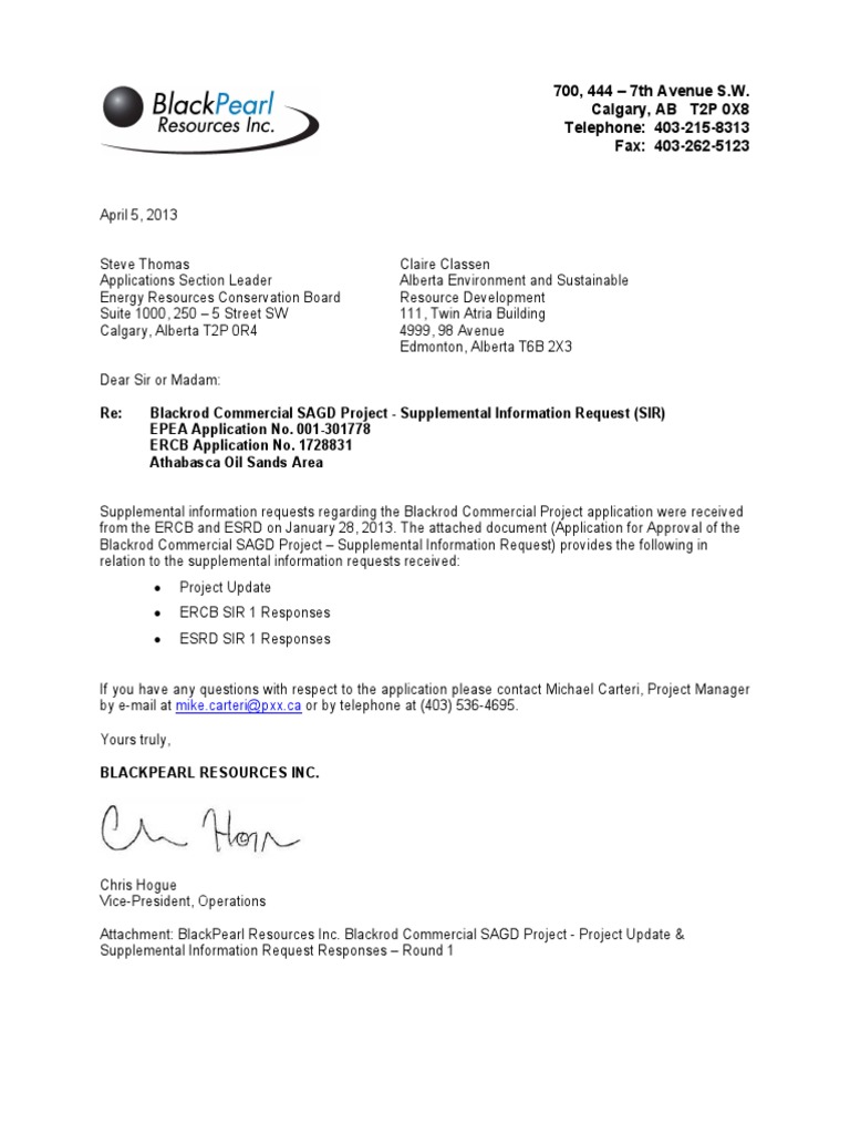 Blackrod Project Update and Sir 1 Responses Secured | PDF | Disturbance ...