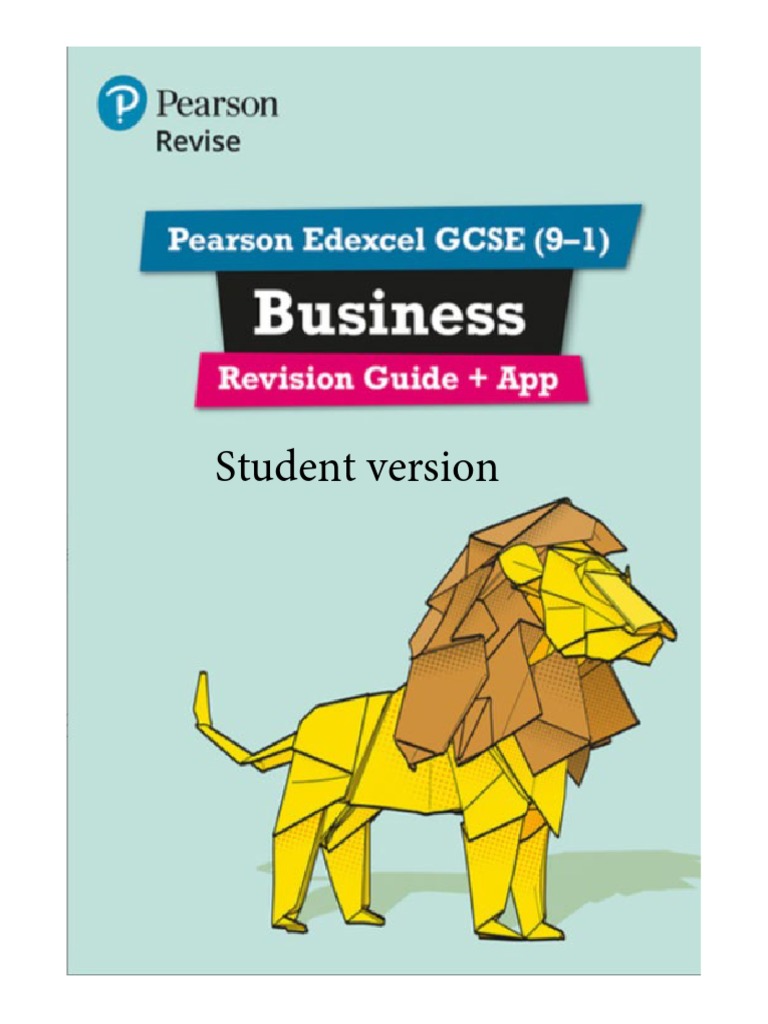 Edexcel GCSE Business Revision Guide | PDF | Business Process ...