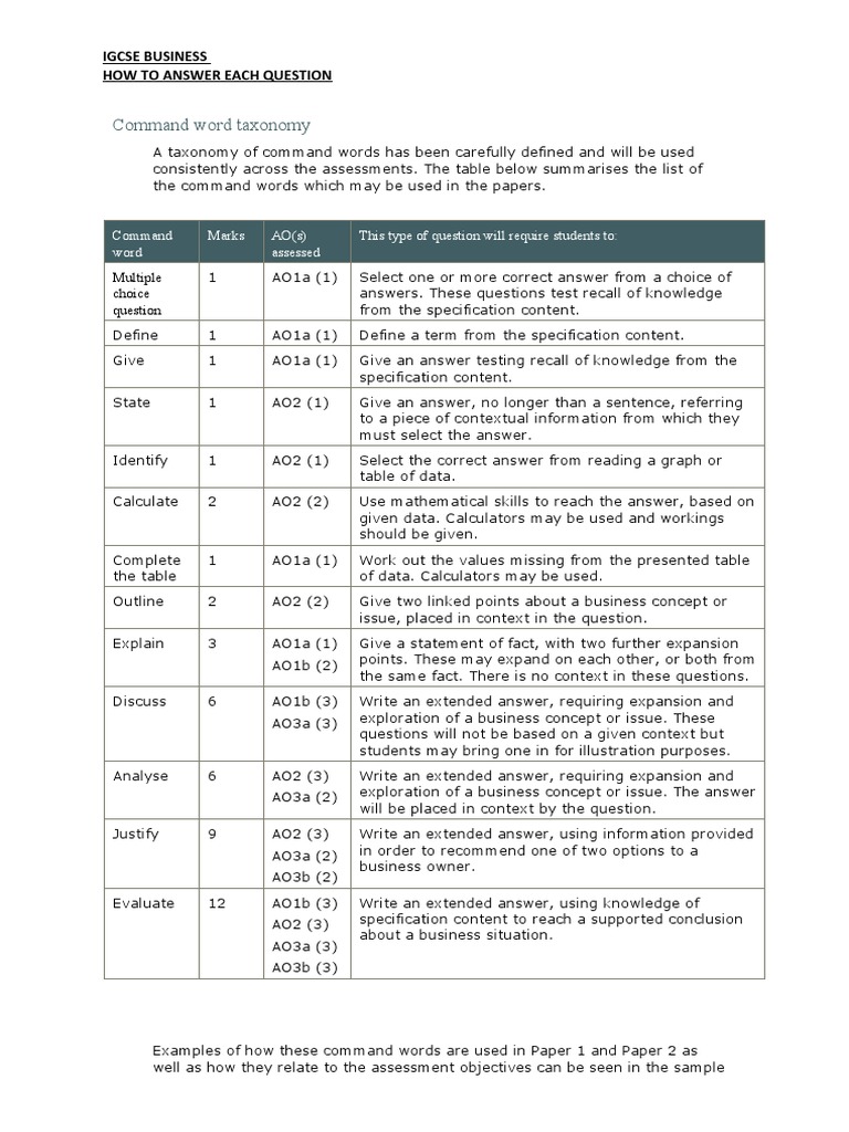 How To Answer IGCSE Exam Questions | PDF | Question | Multiple Choice
