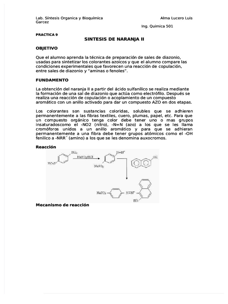 Sintesis Quimica Organica | PDF | Sal (química) | Precipitación (Química)