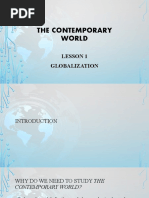 Lesson 1 Globalization (Contemporary World) | PDF | Economic ...