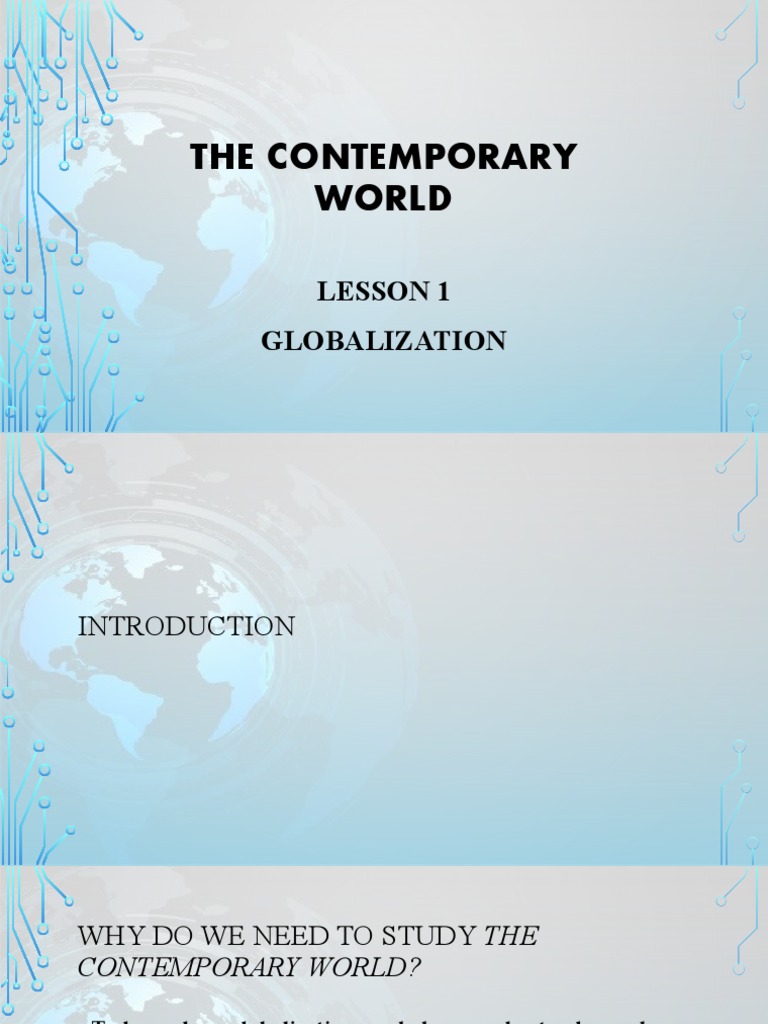 Lesson1 Globalization | PDF | Globalization | Economic Globalization