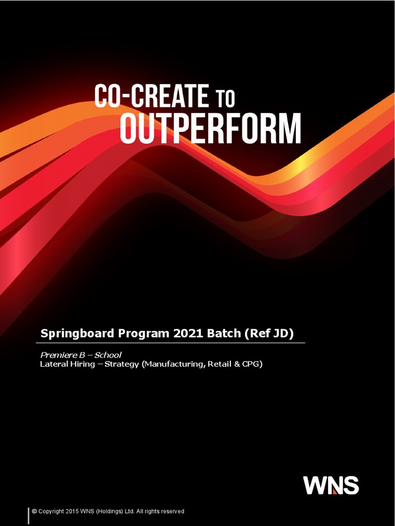 Springboard Program 2021 Batch (Ref JD) : Premiere B - School Lateral ...