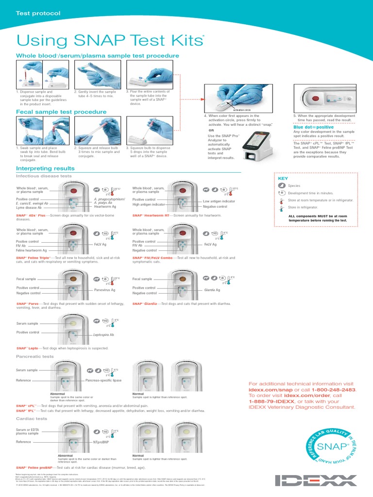 Using Snap Test Kits Poster en | PDF | Blood Plasma | Diseases And ...