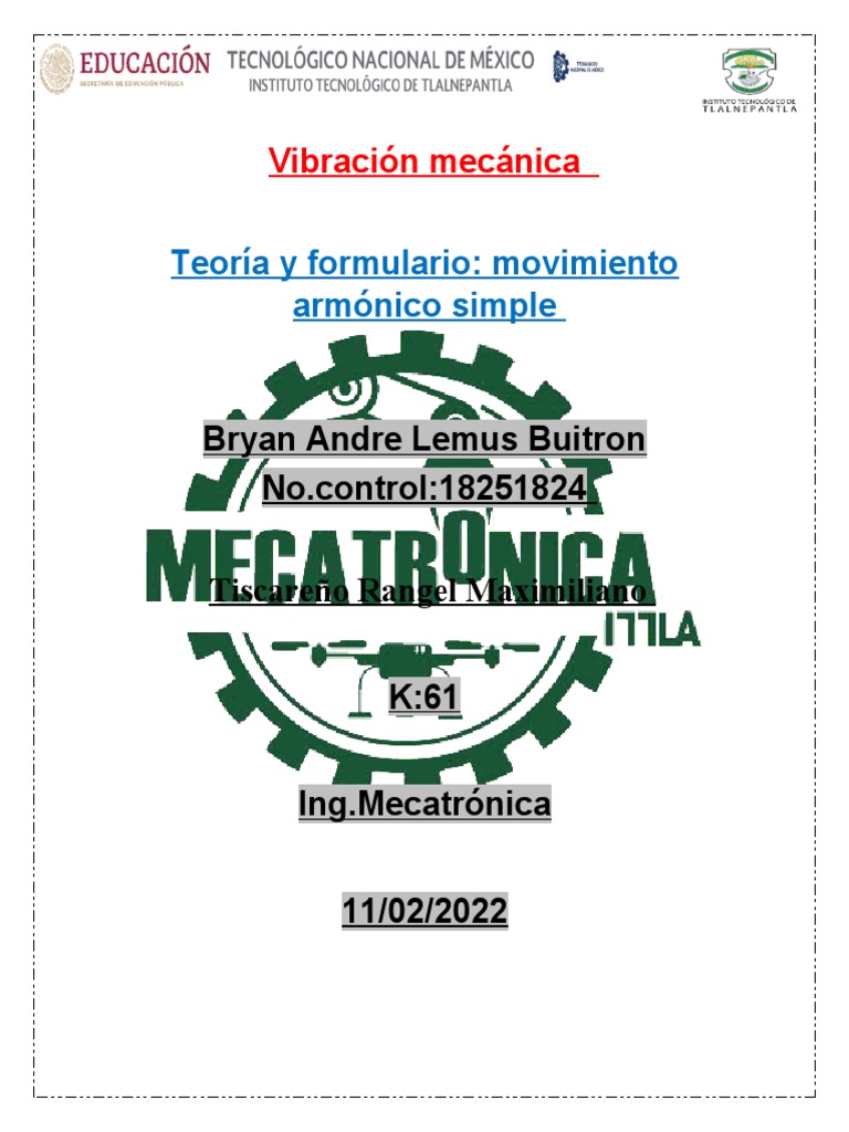 Vibración mecánica | PDF | Oscilación | Física