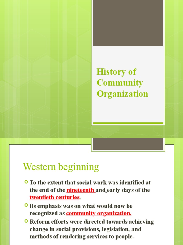 1.1 History of Community Organization | PDF | Welfare | Charitable ...