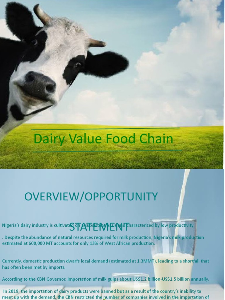 Dairy Value Food Chain | PDF | Cattle | Dairy