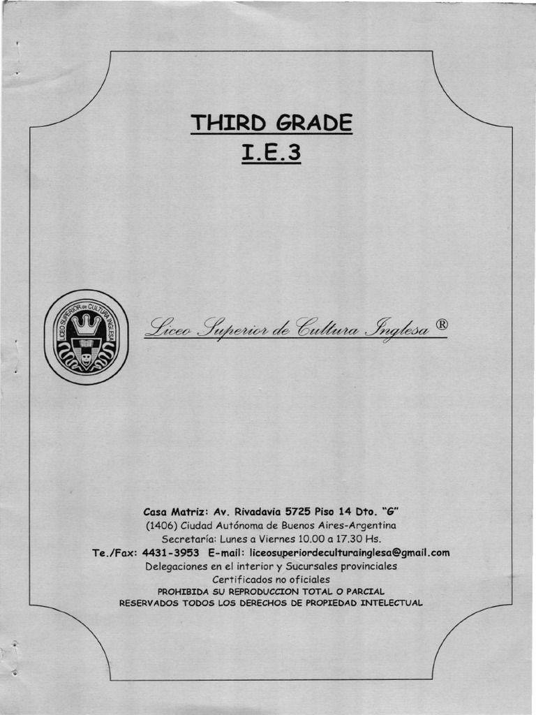 Booklet Third Grade | PDF