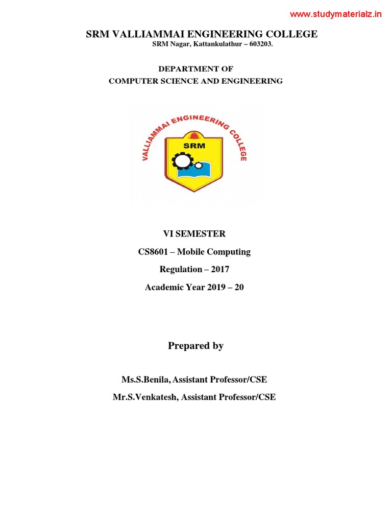 Cs8601 Mobile Computing Iq Pdf