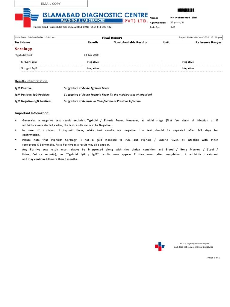 Typhidot Test | PDF | Clinical Medicine | Public Health