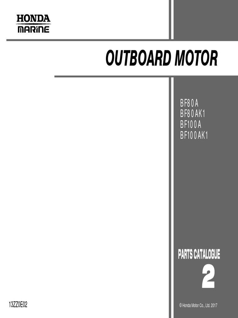 Honda Bf80a Bf100a OB Motors Parts Catalogue | PDF | Technology ...