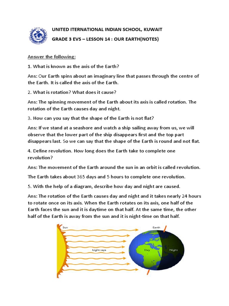United Iternational Indian School, Kuwait Grade 3 Evs - Lesson 14: Our ...