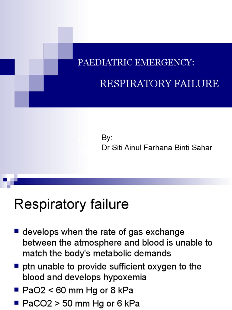 Respiratory Failure: Paediatric Emergency | PDF | Respiratory System ...