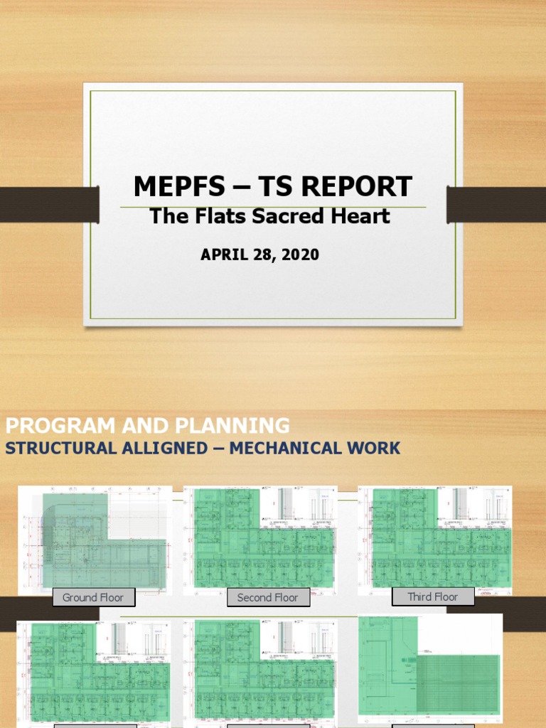 Mepfs - Ts Report: The Flats Sacred Heart | PDF | Plumbing | Wall