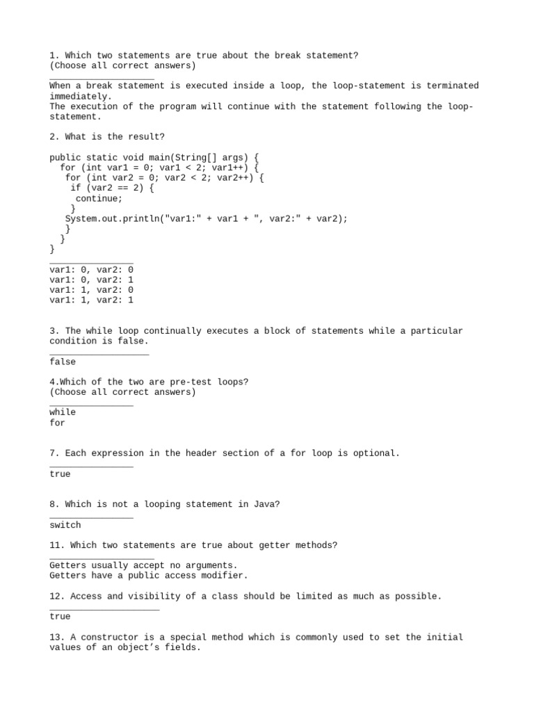 Java Foundations Final Exam Pdf Programming Constructor Object Oriented Programming 4402