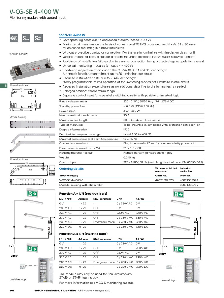 Eaton-Ceag-El-Cps-Datasheet-V-Cg-Se 4-400 W-GB | PDF | Power (Physics ...