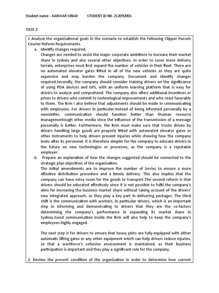 Task 2,3,4 | Descargar gratis PDF | Goal | Employment