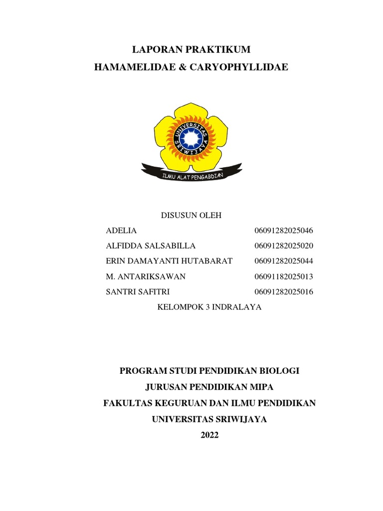 Praktikum Tanaman Hamamelidae & Caryophyllidae | PDF | Sains & Matematika
