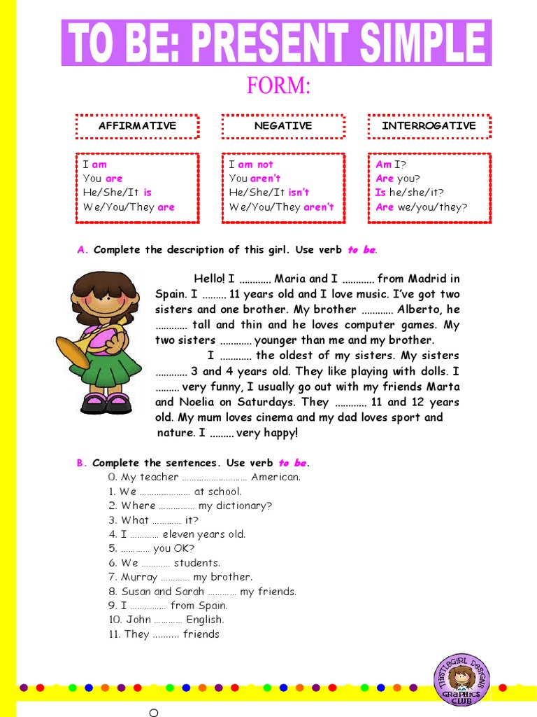 Verb To Be Simple Present Fun Activities Games Warmers Coolers - 7890 | PDF