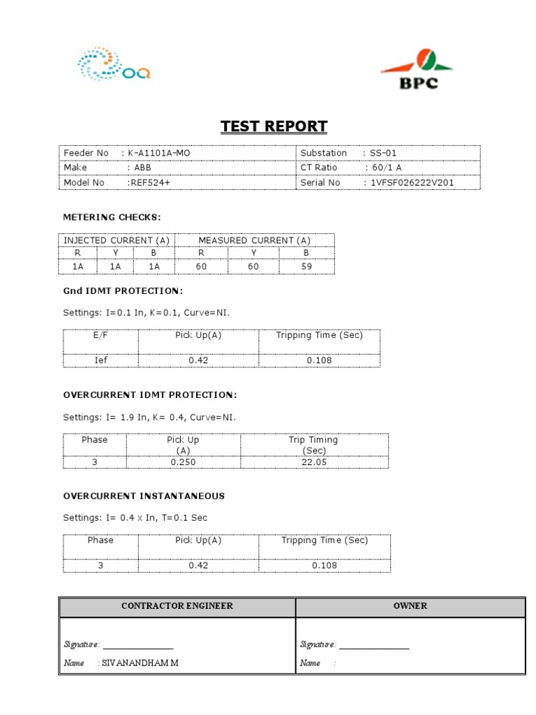 6.6KV Motor Sample Report | PDF