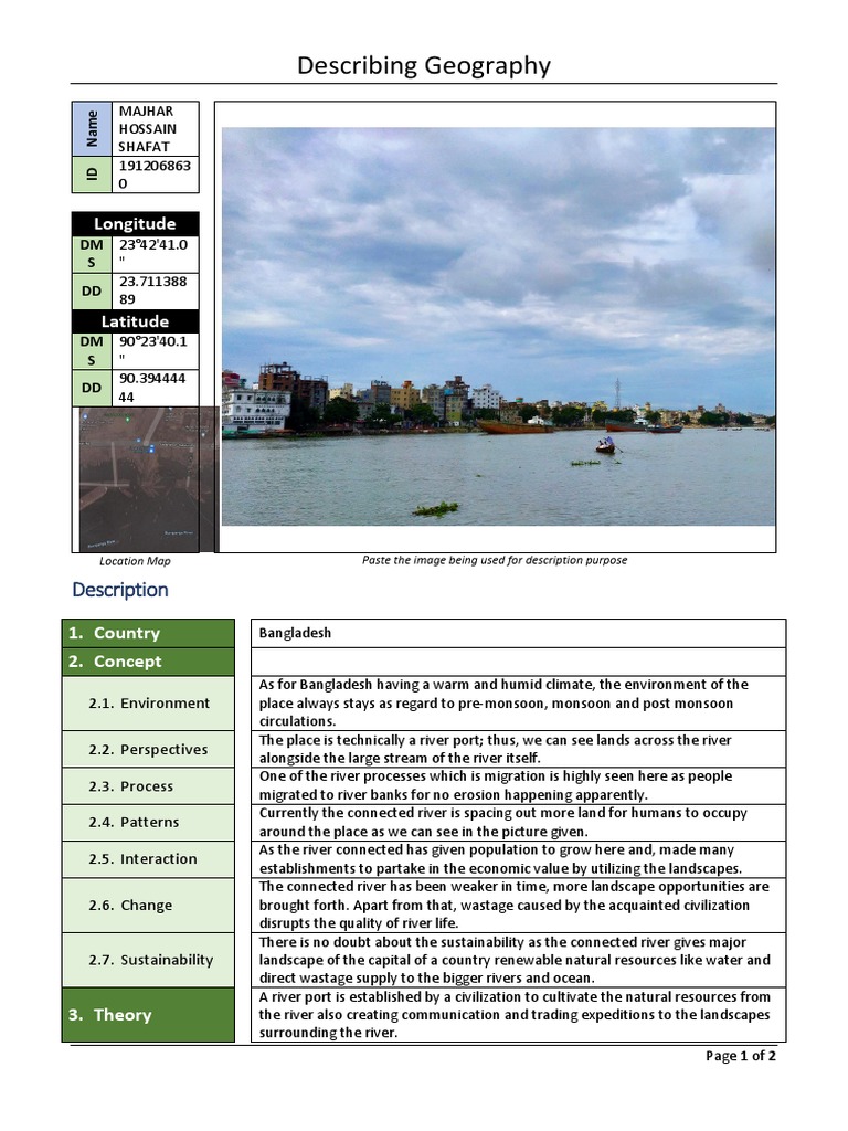MT02 1912068630 MHS Describing Geography | PDF | River | Sustainability