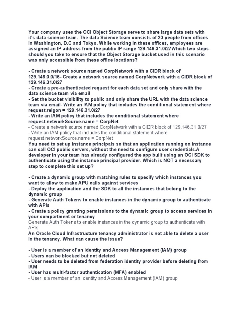 OCI Architect Associate Flash Cards | PDF | Databases | Cloud Computing