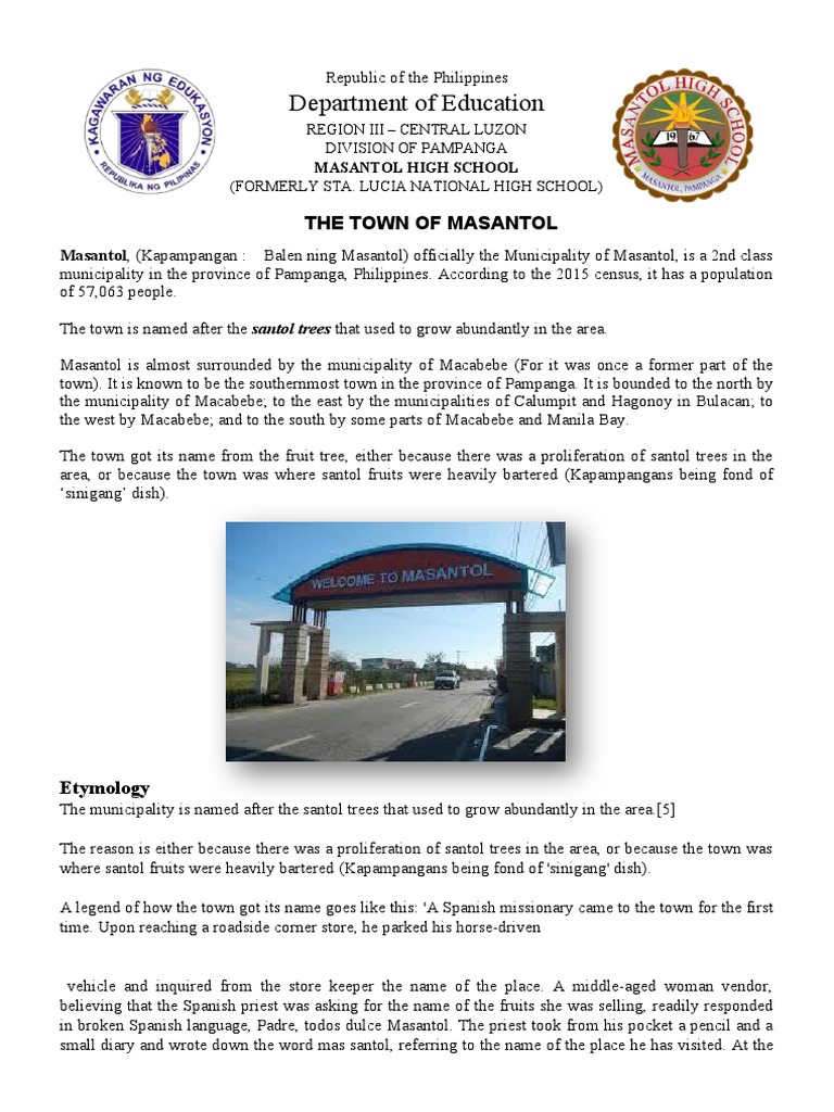 A Comprehensive History and Profile of Masantol, Pampanga | PDF ...