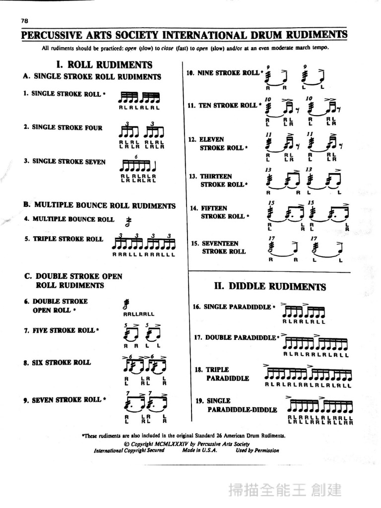 40 Drum Rudiments | PDF