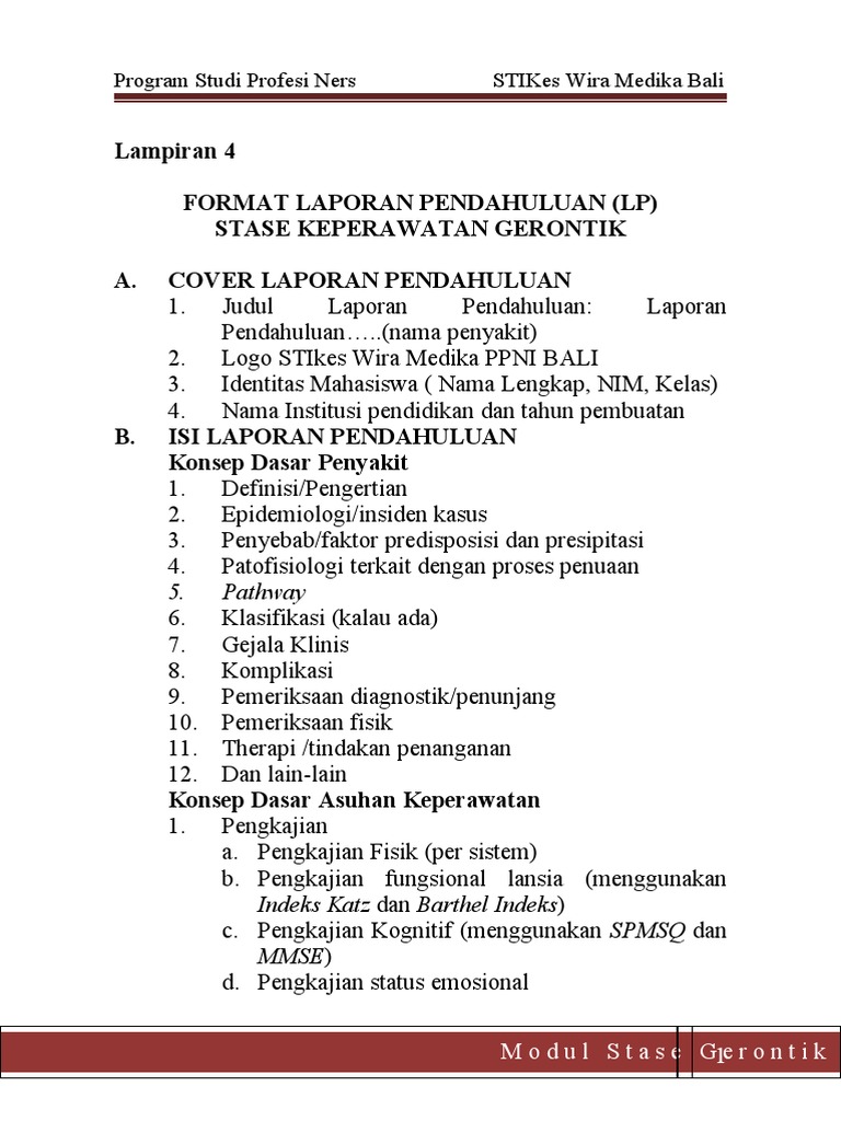 Contoh LP Asekep Gerontik | PDF
