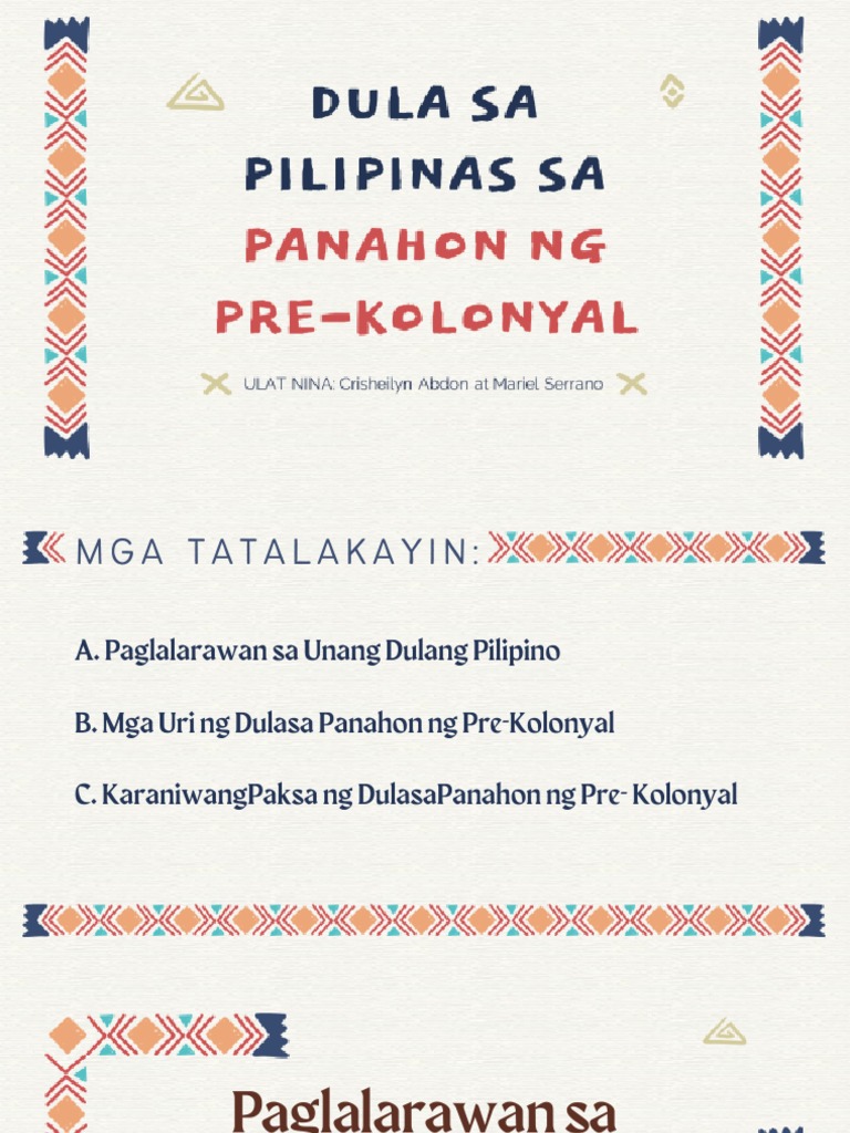 DULA Pre Kolonyal | PDF