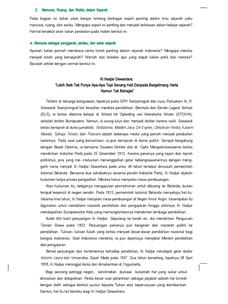 2.manusia, Ruang, Dan Waktu Dalam Sejarah | PDF