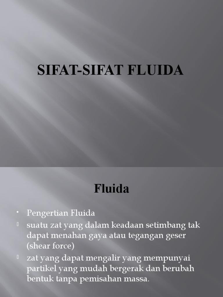 Sifat-Sifat Fluida | PDF