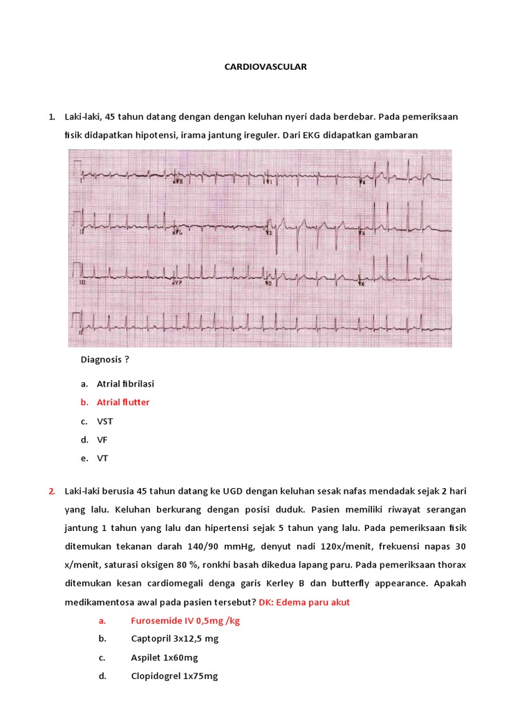 Soal Kardiovaskular | PDF | Sains & Matematika
