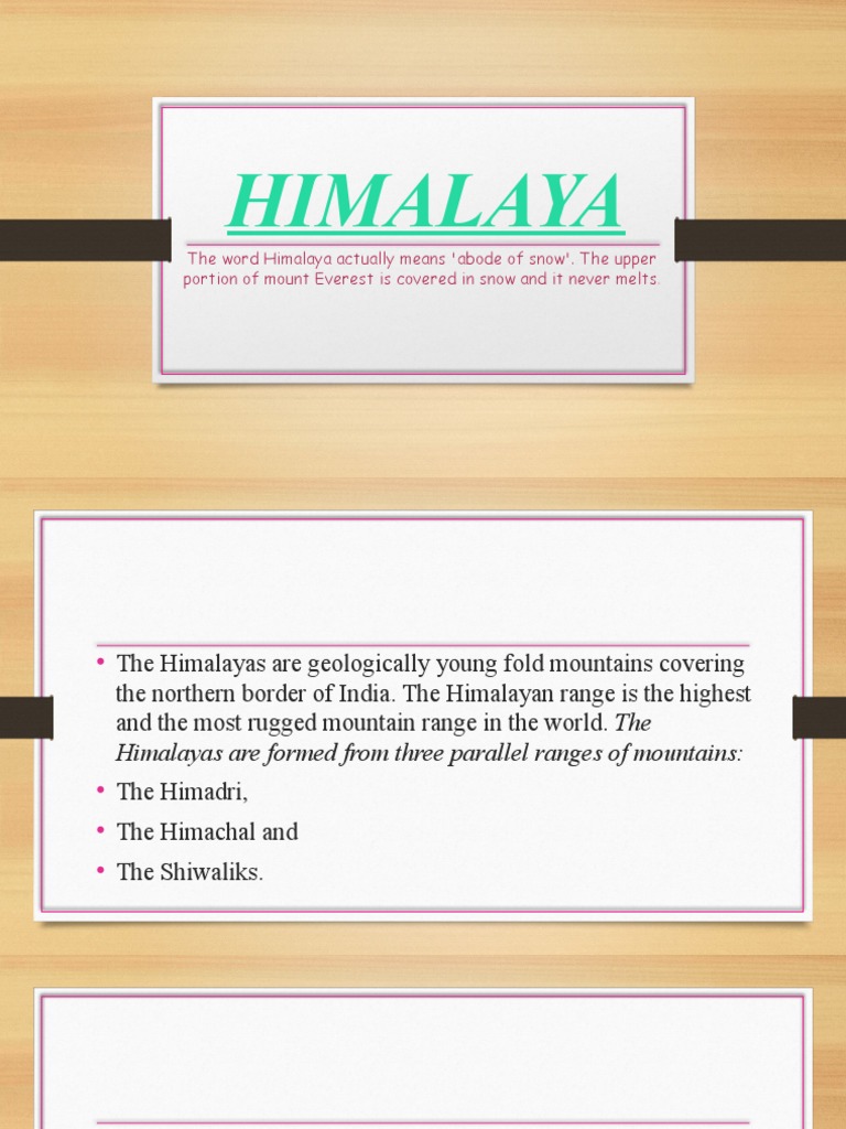 Himalayas: A Geographical Overview | PDF