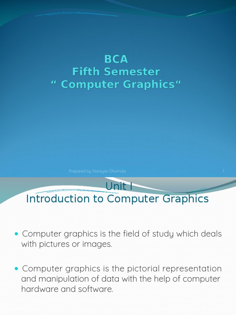Unit 1 Introduction To Computer Graphics | PDF | Vacuum Tube | Simulation