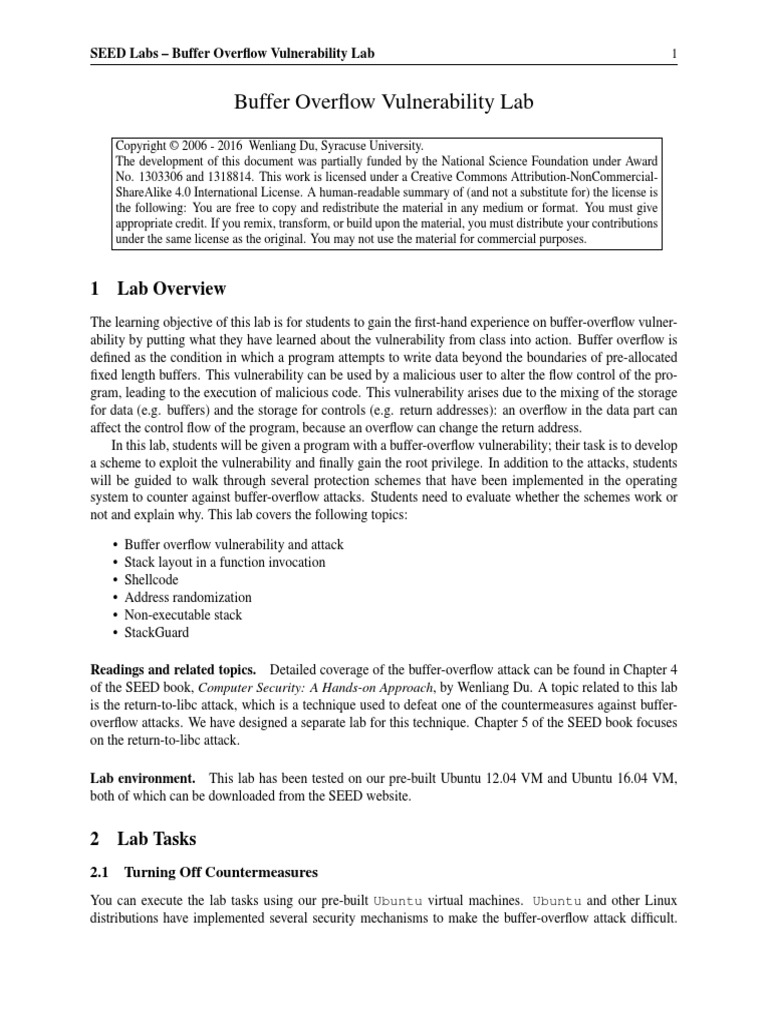 Buffer Overflow | PDF | Pointer (Computer Programming) | Computing Buffer Overflow | PDF | Pointer (Computer Programming) | Computing
