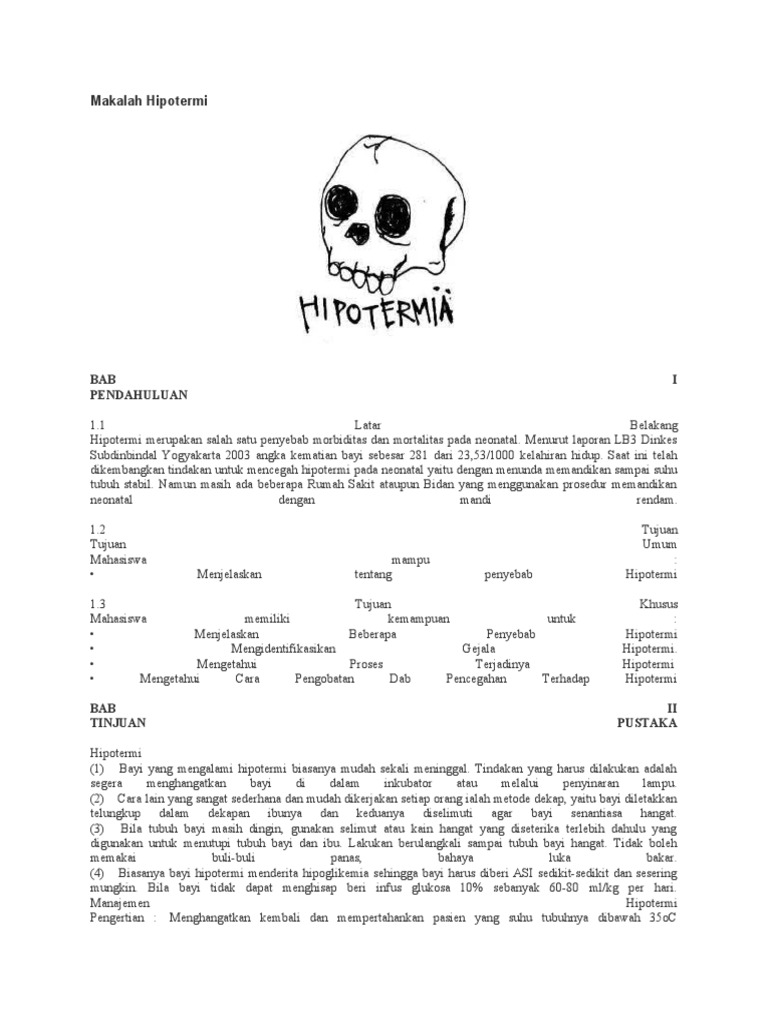 Makalah Hipotermi | PDF