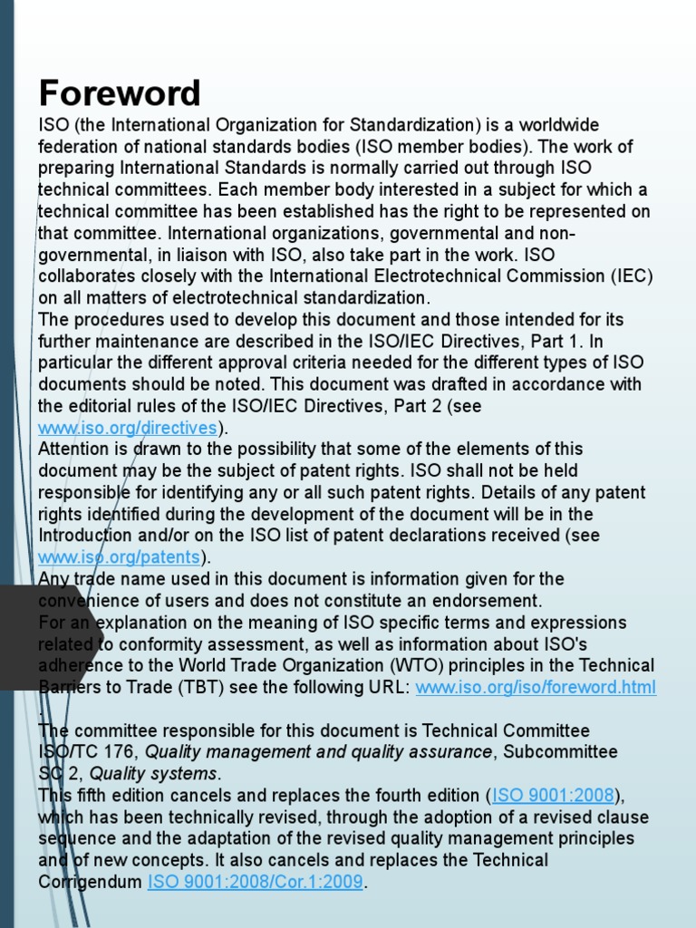 Introduction To ISO 9001 2015 | PDF | Quality Management | Iso 9000