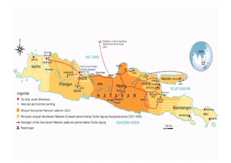 Peta Kerajaan Mataram Islam | PDF