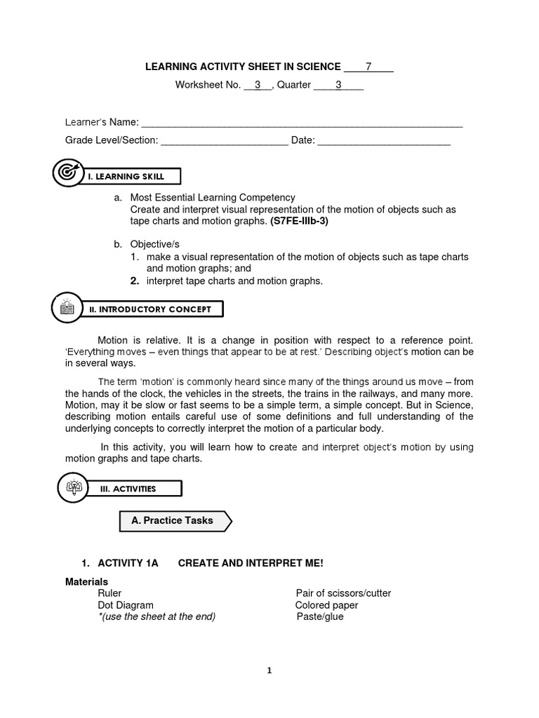 Science 7 Quarter 3 LAS 3 | PDF | Speed | Learning