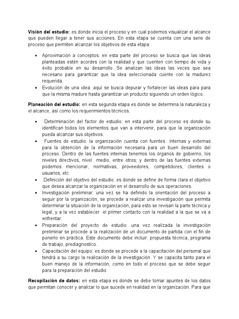 Visión Del Estudio | PDF | Toma de decisiones | Cognición