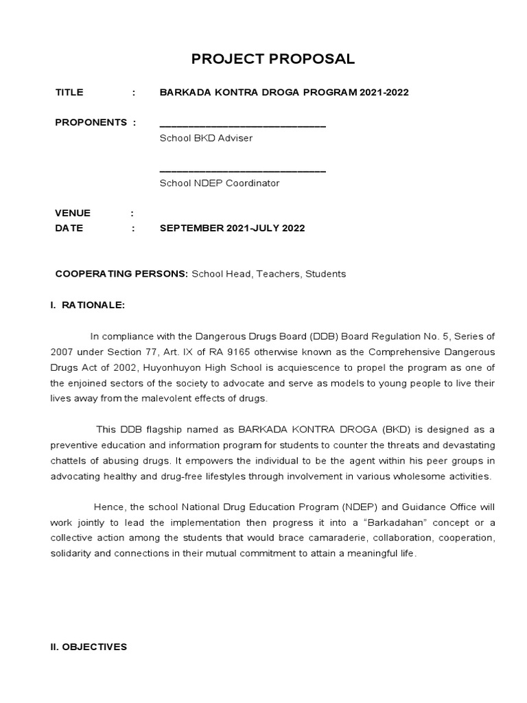 BKD Project Proposal | PDF | Empowerment