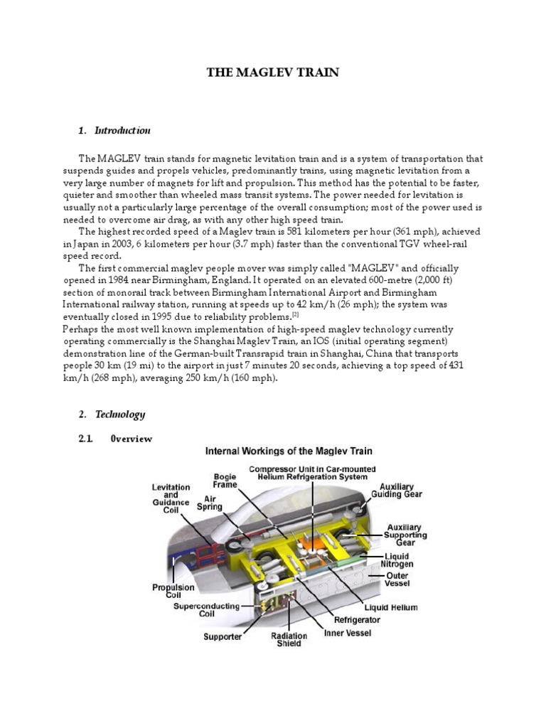 The Maglev Train | PDF | Physical Quantities | Land Transport