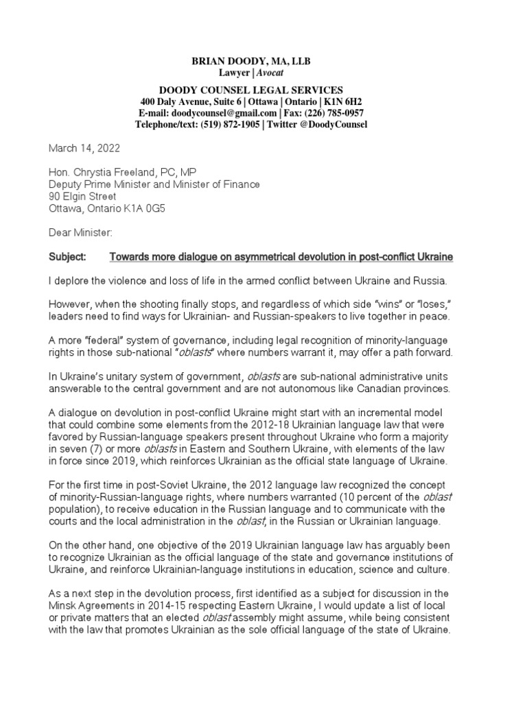 Towards More Dialogue On Asymmetrical Devolution in Post-Conflict ...