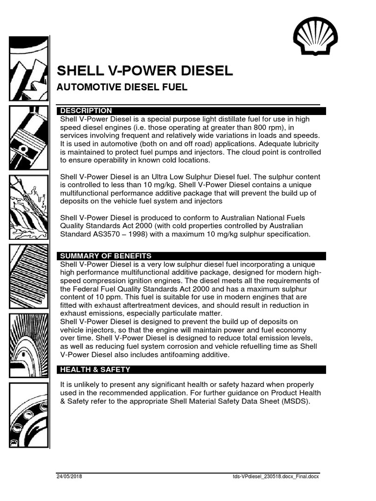 Shell V-Power Diesel | PDF | Diesel Engine | Diesel Fuel