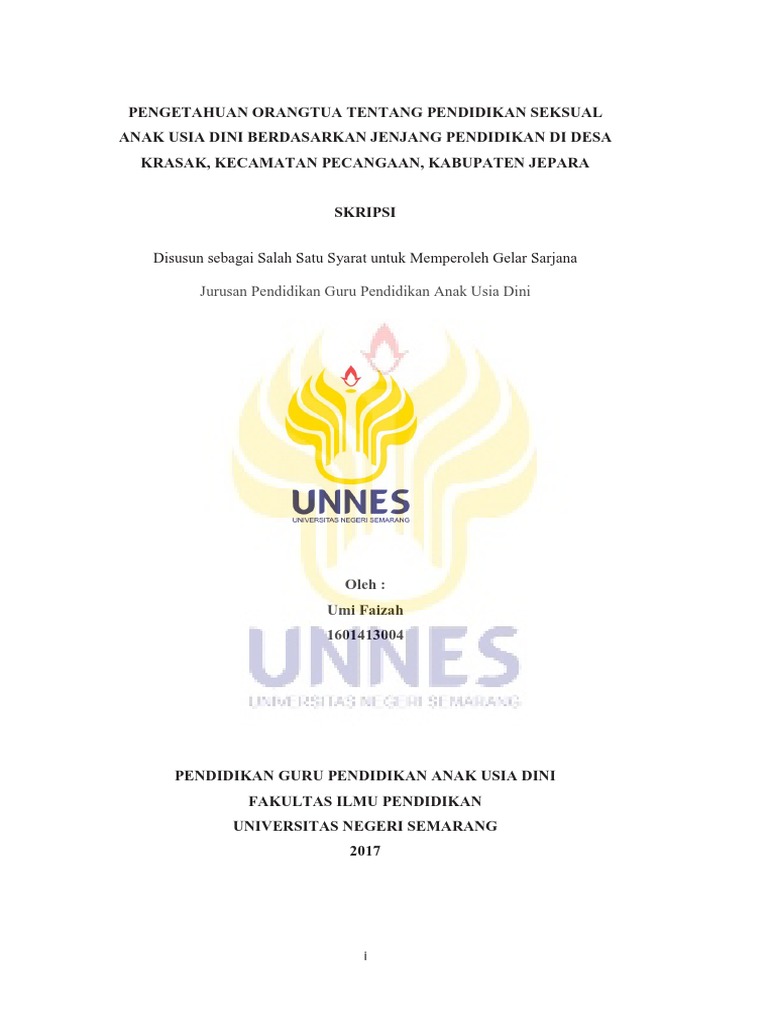 Skripsi Sex Education Pdf Kesehatan Holistik