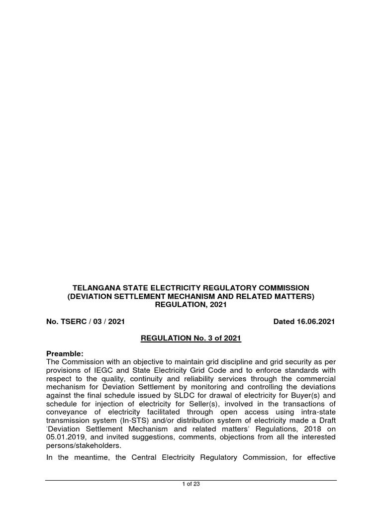 Deviation Settlement Mechanism | PDF | Electrical Grid | Electric Power Transmission
