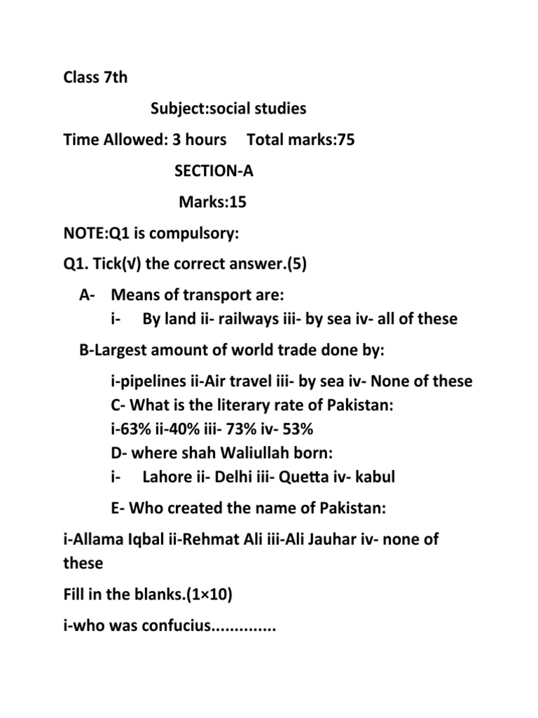 SST 7th | PDF | Travel