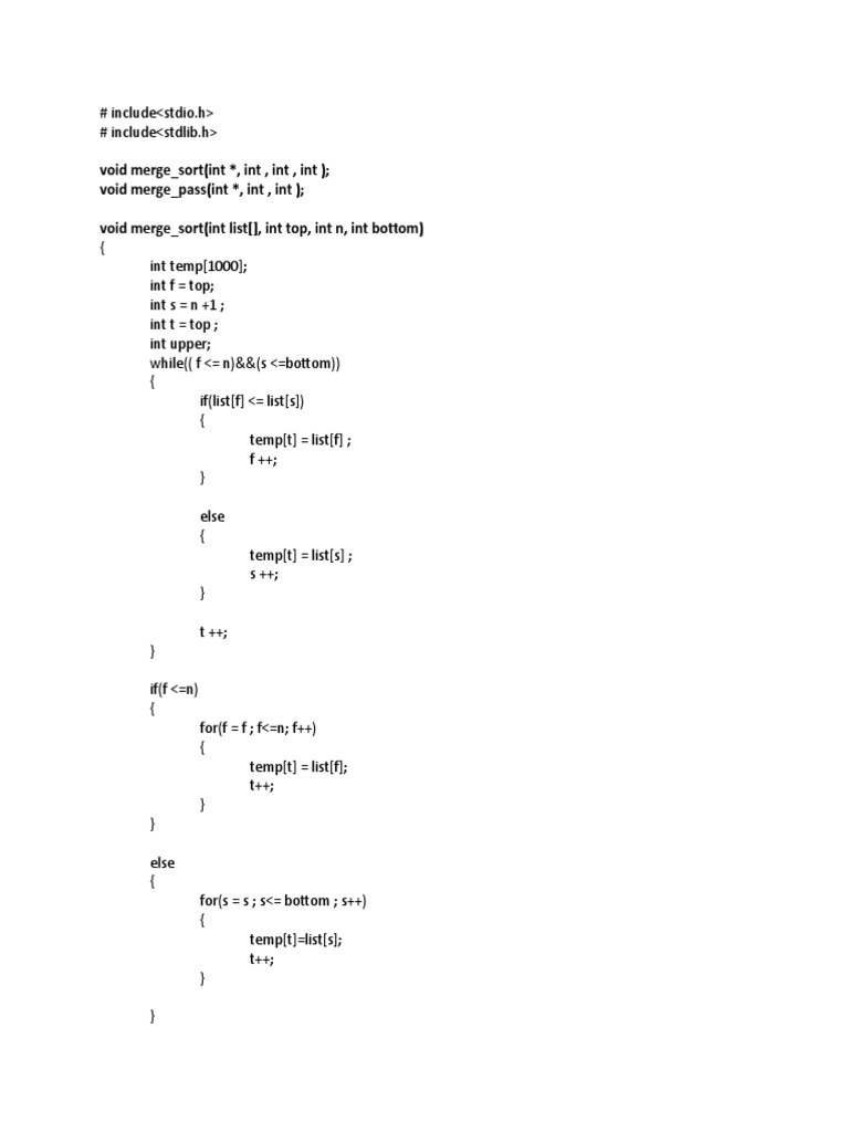 Merge Sort | PDF