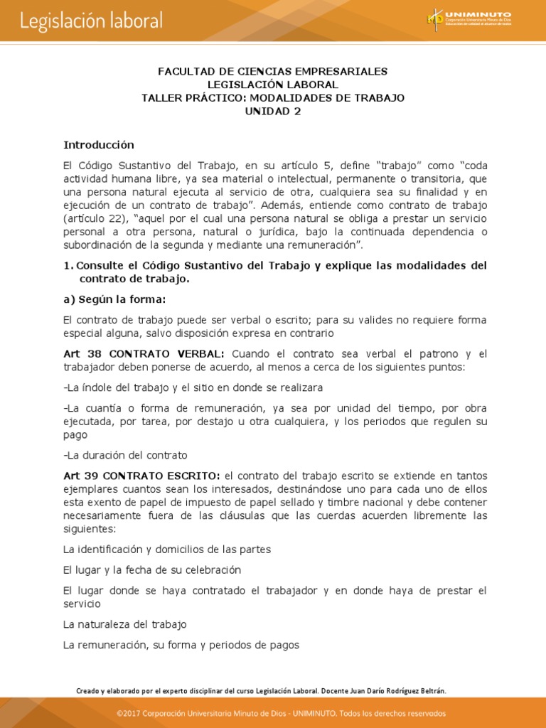Aalisis de Casos Segun Contratos Laborales | PDF | Derecho laboral | Economias